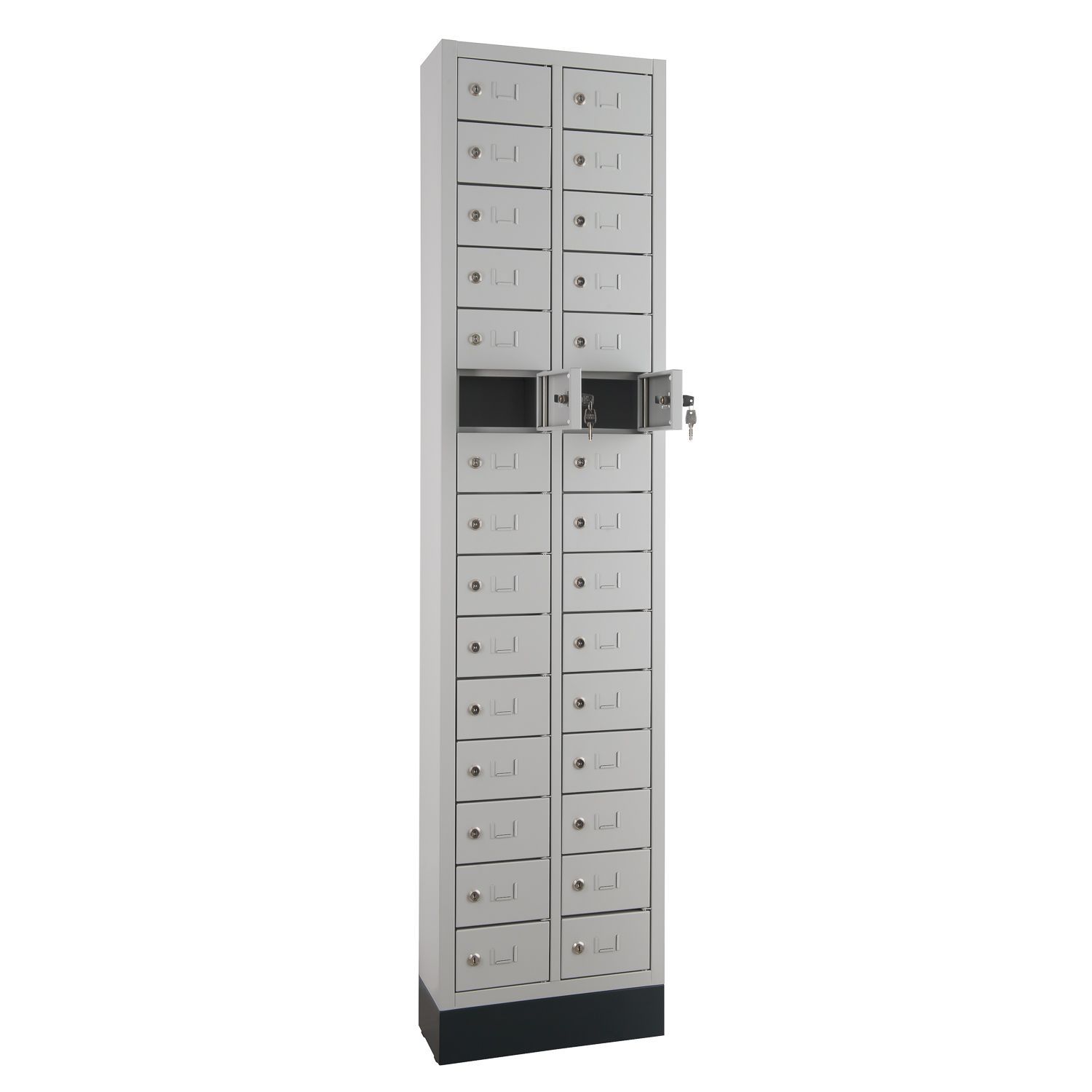 Mini-Schließfächer | Wertfachschrank 30 Abteile (hoch) | 195x46x20