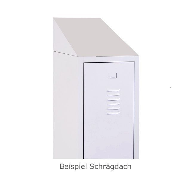 Spind mit 2x2 Abteilen 195x60x50 GRAU
